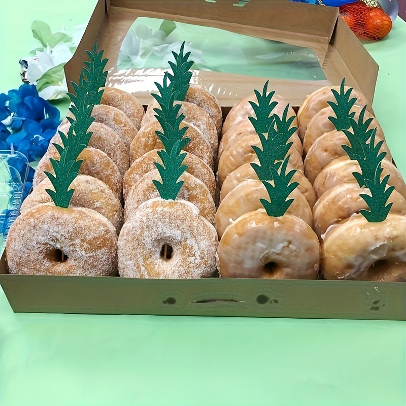 24 Piece Leaf Cupcake Toppers Set - Temu Canada