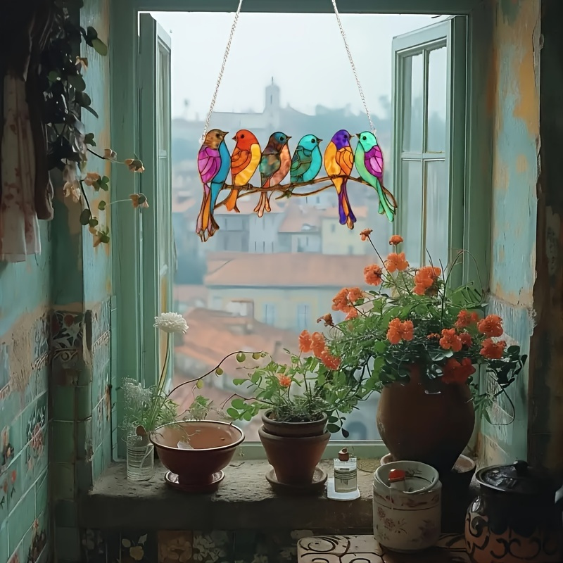 Acrylic Bird Suncatcher Window Hangings - Temu