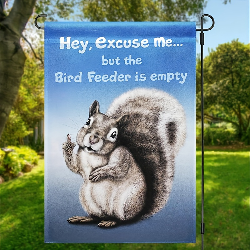 Linen Squirrel Garden Flag Double sided Welcome Yard Flag - Temu