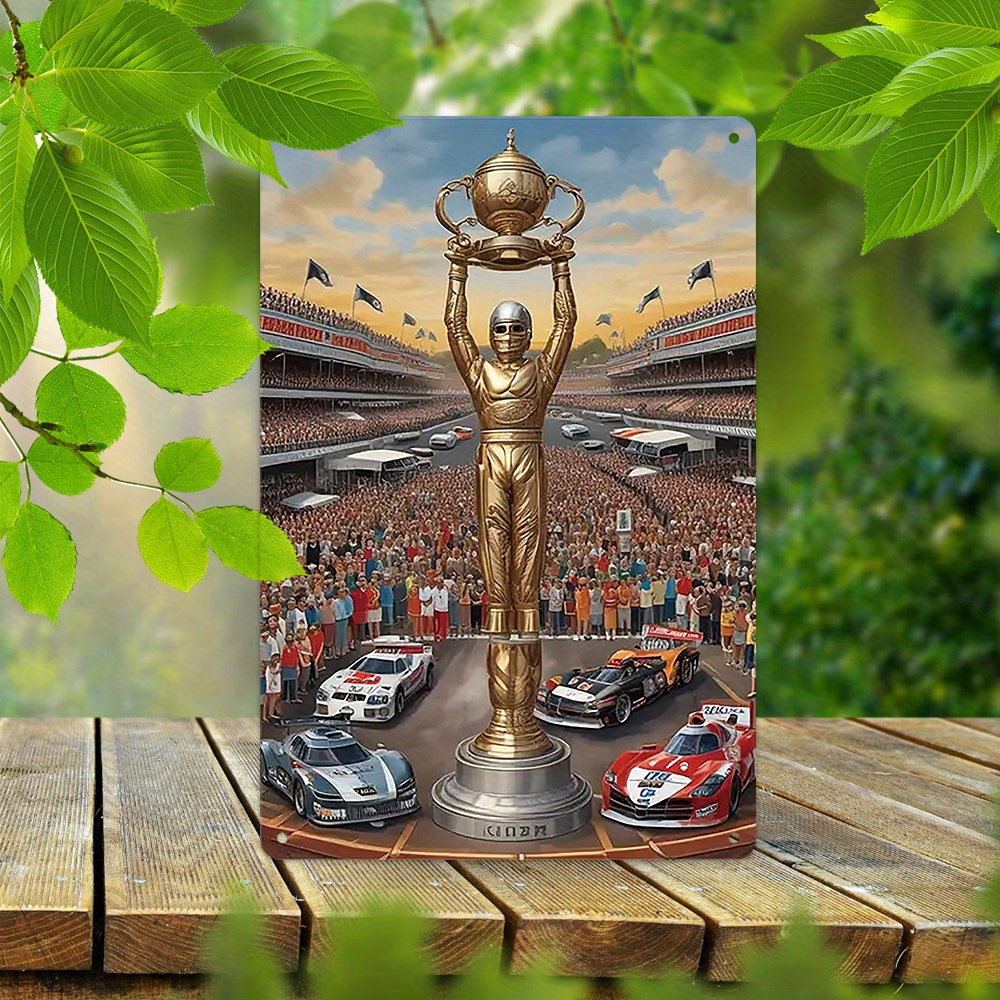 Vintage Racing Trophy Metal Tin Sign Iron Wall Hanging Art - Temu Australia
