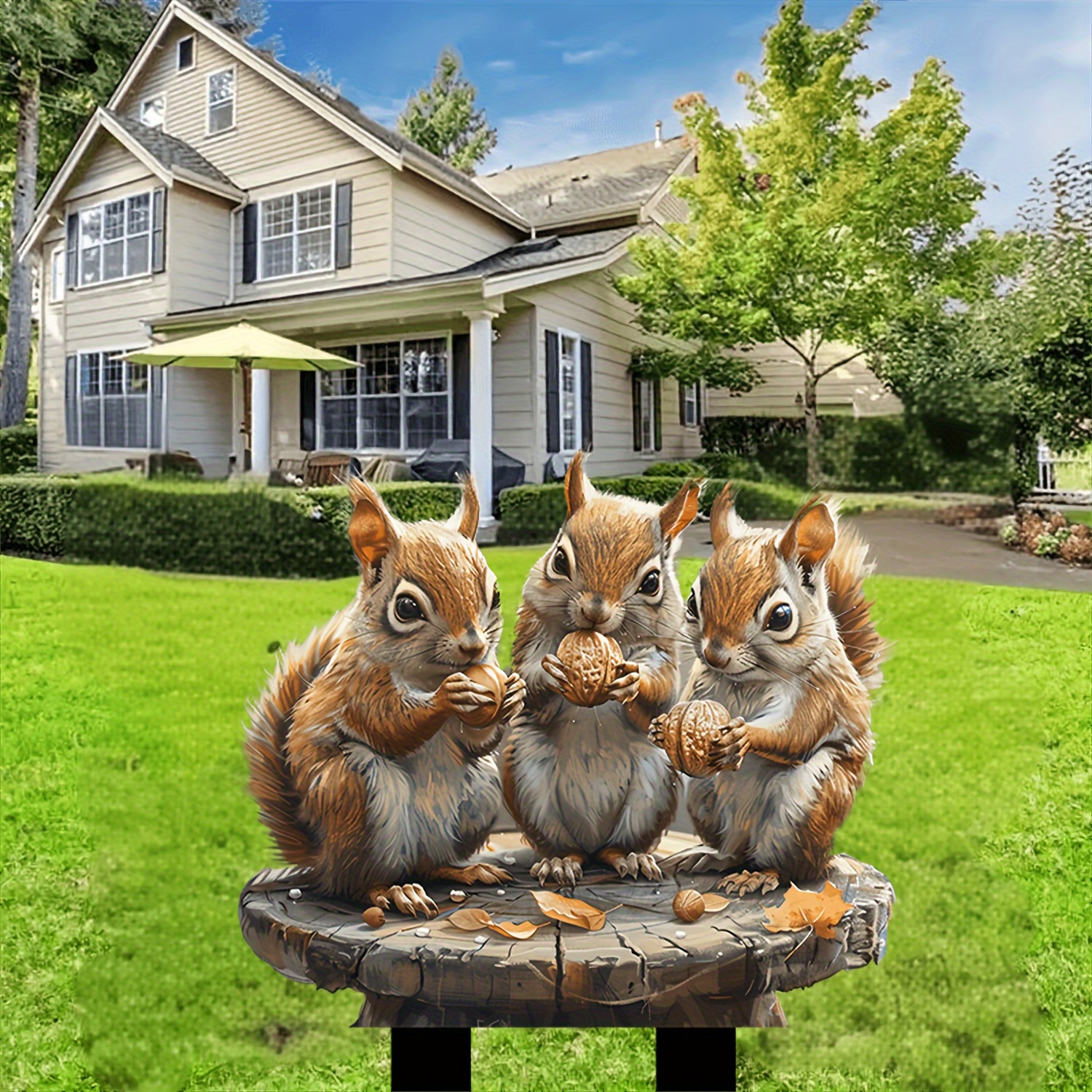 Classic Acrylic Squirrel Garden Stake Trio Cute Squirrels - Temu Ireland