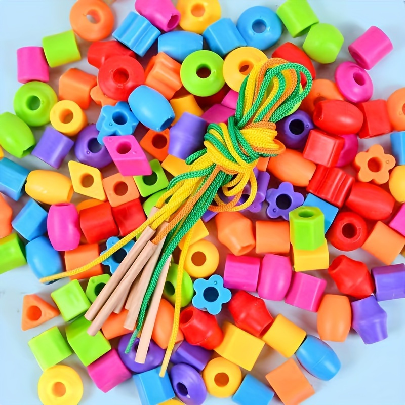 Montessori Beading Set Educational Shape Color Recognition - Temu Oman