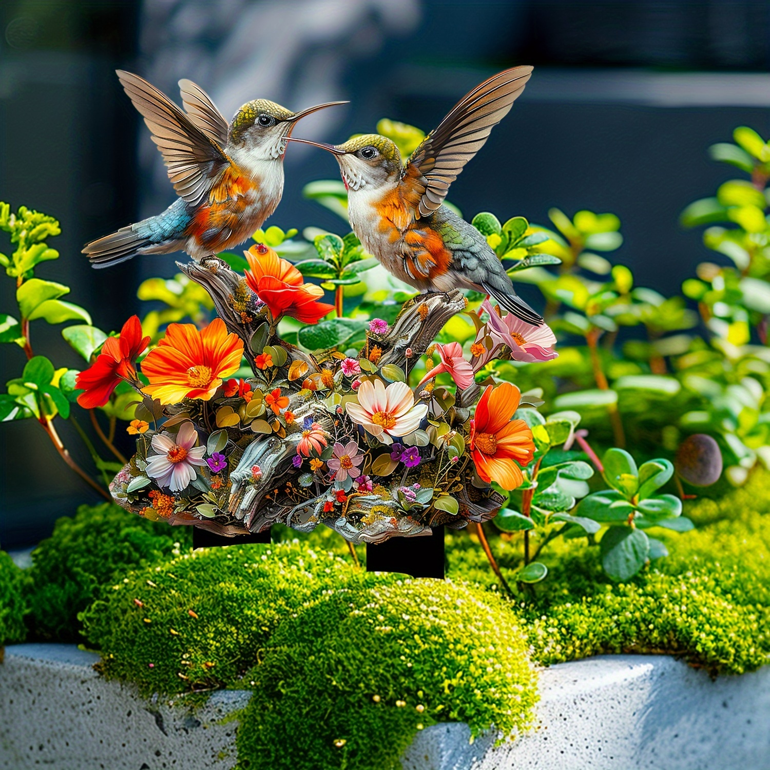 Classic Acrylic Hummingbird Garden Decor Sign: - Temu United