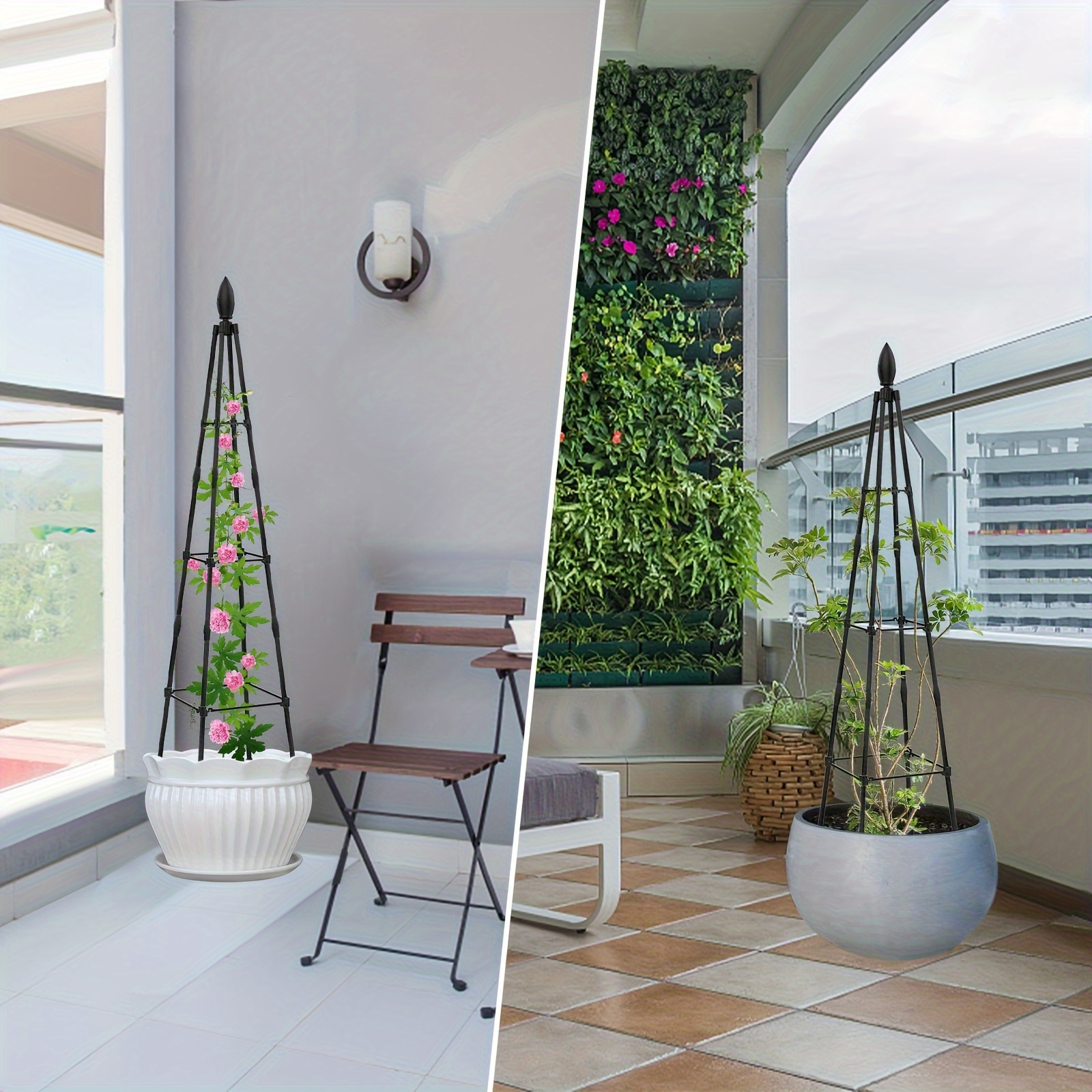 4-foot Metal Garden Trellis For Climbing Plants - Decorative Tomato ...