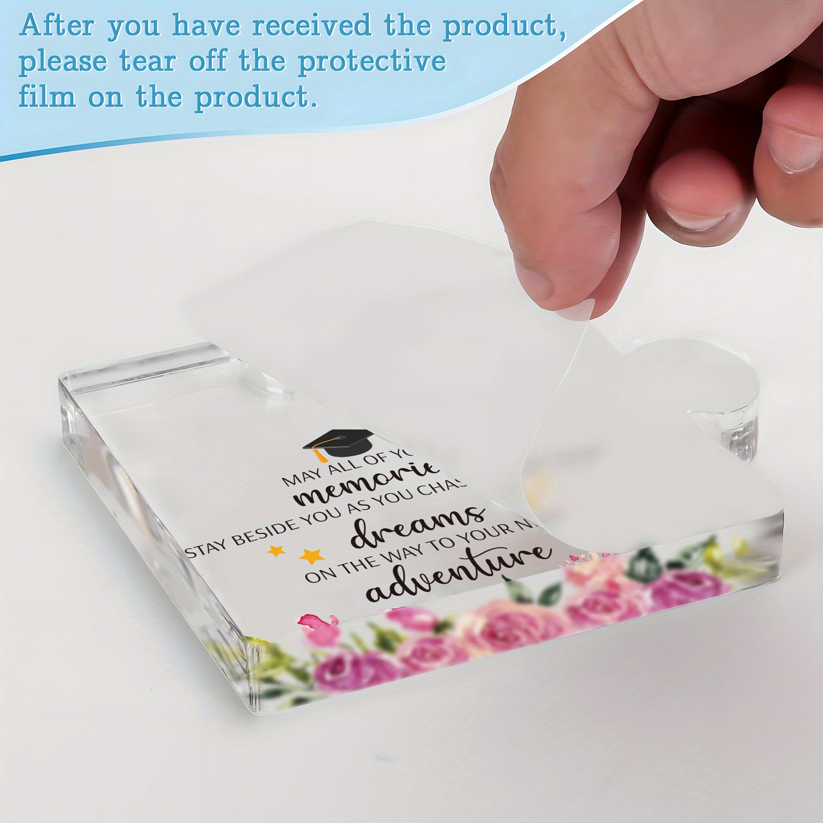 Acrylic Graduation Keepsake Centerpiece - Inspirational Quote Plaque ...