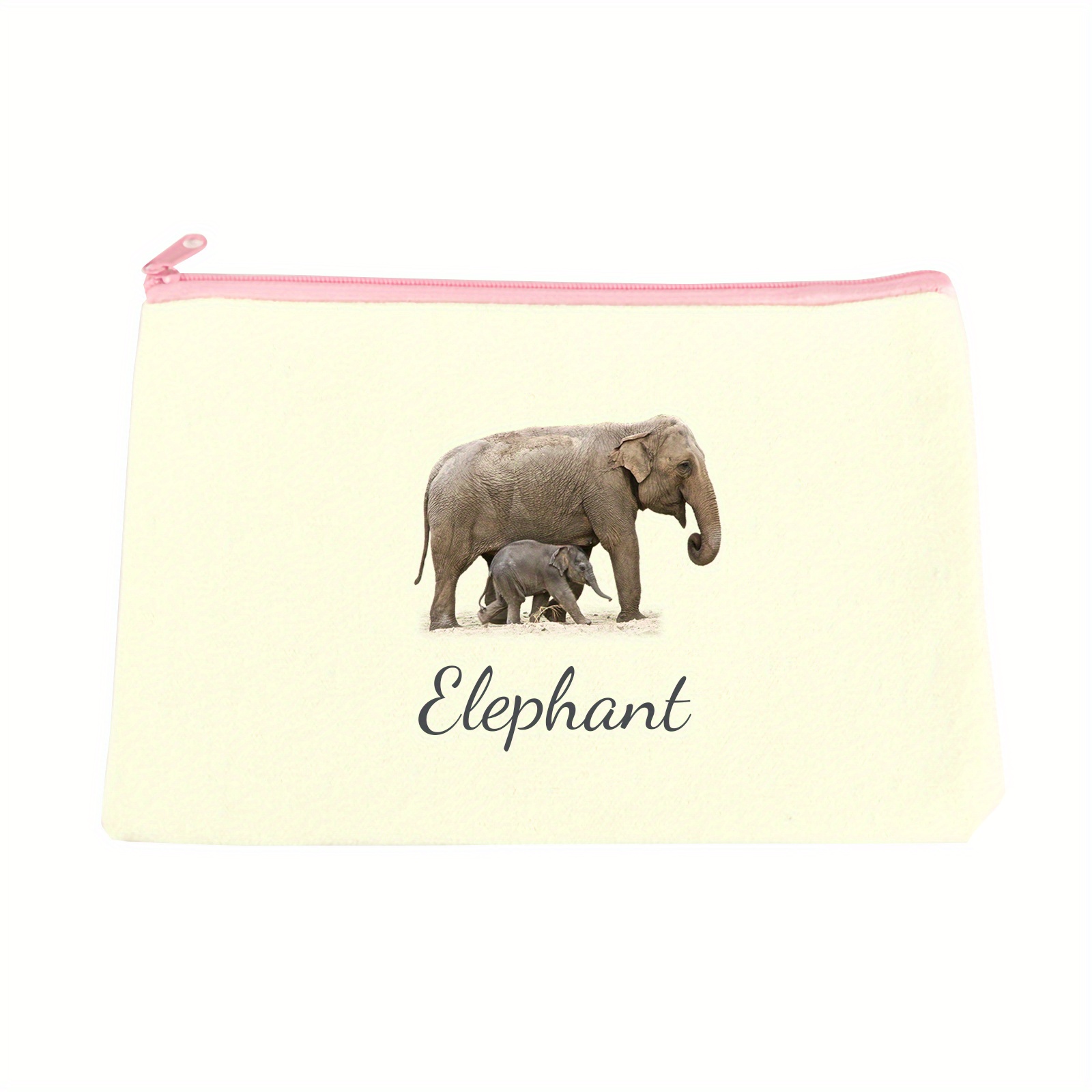 Kawaii Elephant Letter Style Pattern Diy Carry Al Pouch - Temu United ...