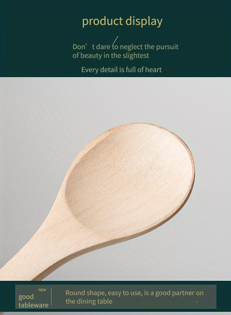 Wooden Spoons Wax free Chicken Wing Wood Small Wooden Spoon - Temu