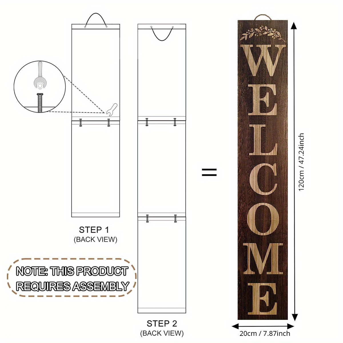 Wooden Sign Welcome Porch Sign Decor: Exquisite Handcrafted - Temu