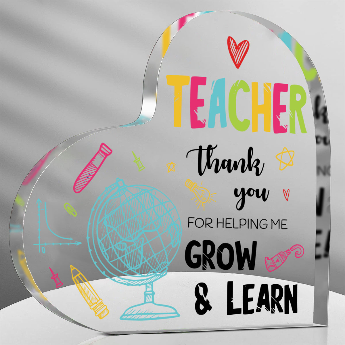 Teacher Gifts Women Acrylic Heart Paperweight Keepsake - Temu Canada