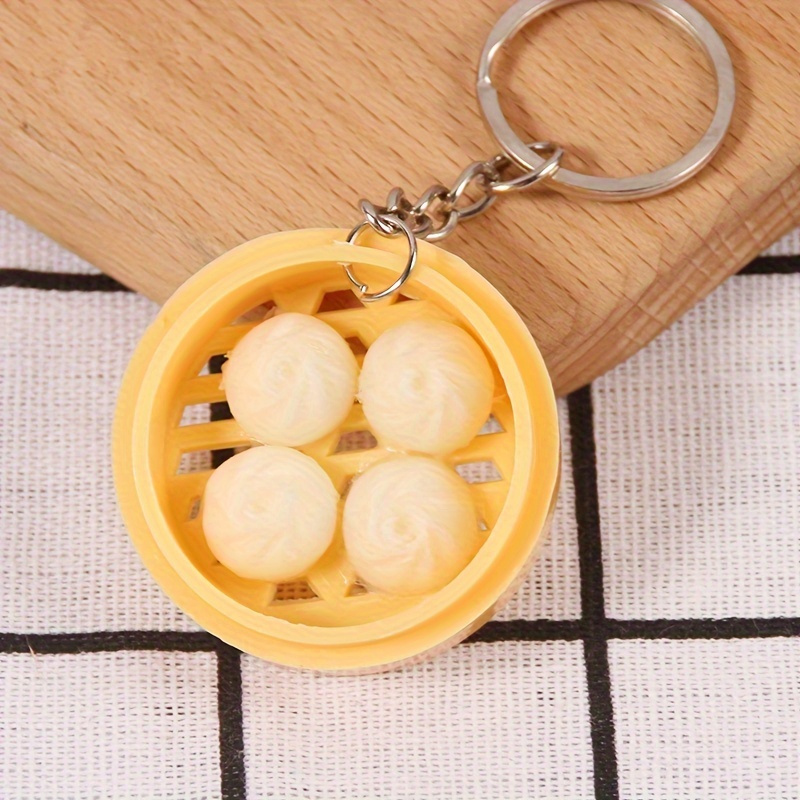 Simulation Food Key Chains Men Creative Steamed Bun Mini - Temu Australia