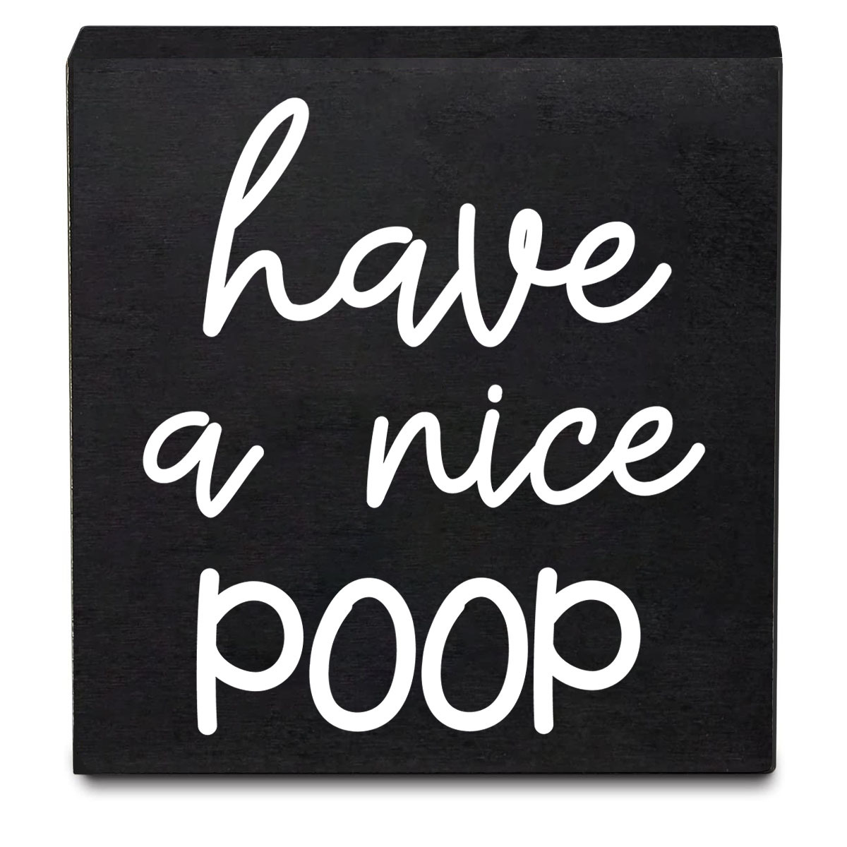 A Nice Poop Funny Rustic White/black Bathroom Half Bath - Temu