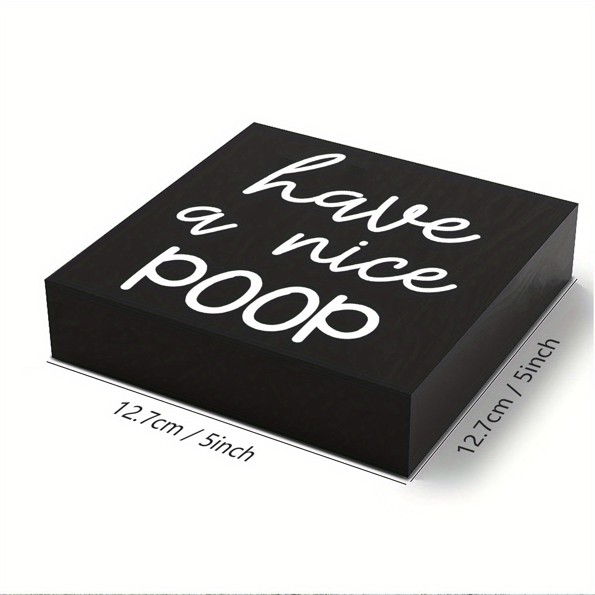 A Nice Poop Funny Rustic White/black Bathroom Half Bath - Temu