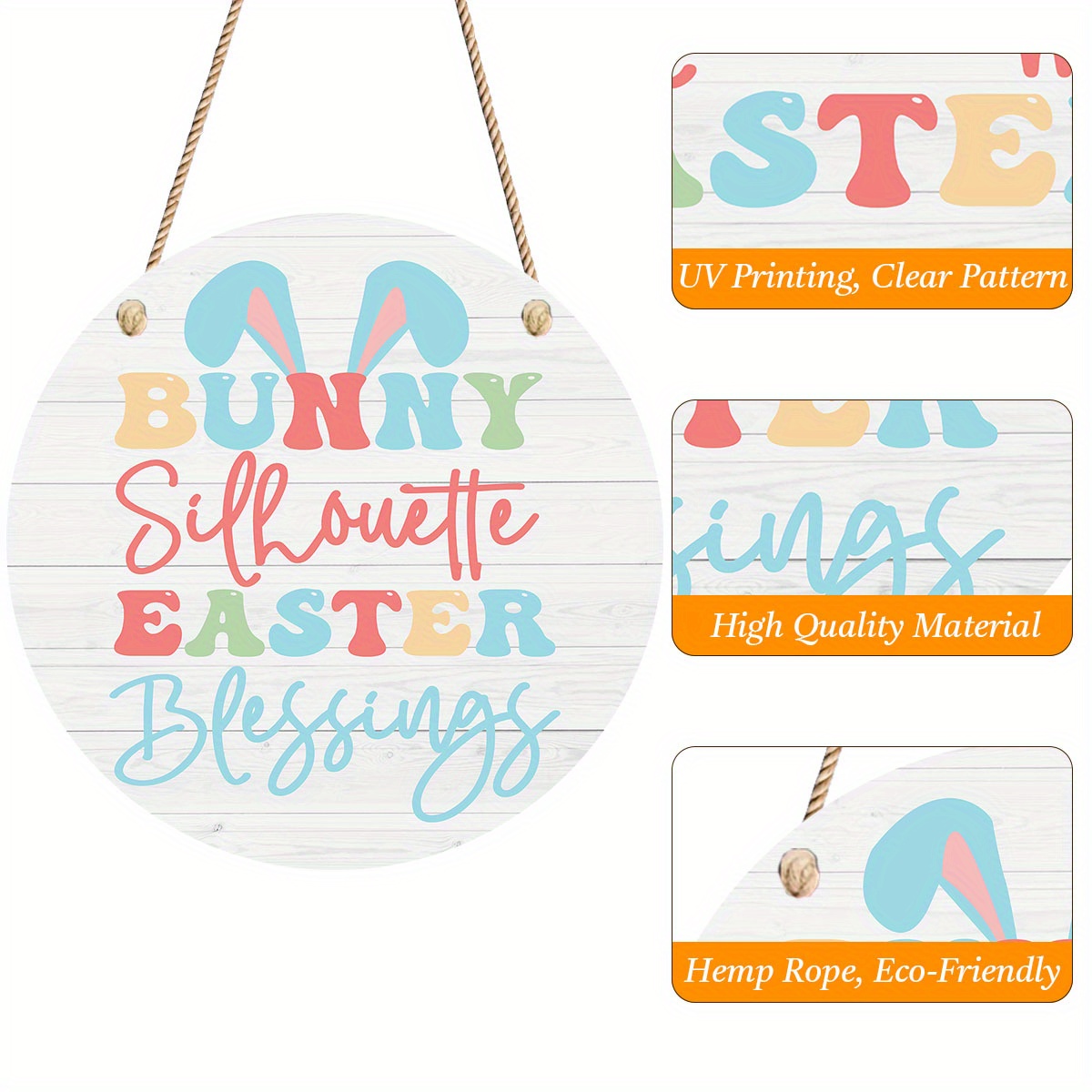 Welcome Easter Bunny Front Door Decor Buffalo - Temu