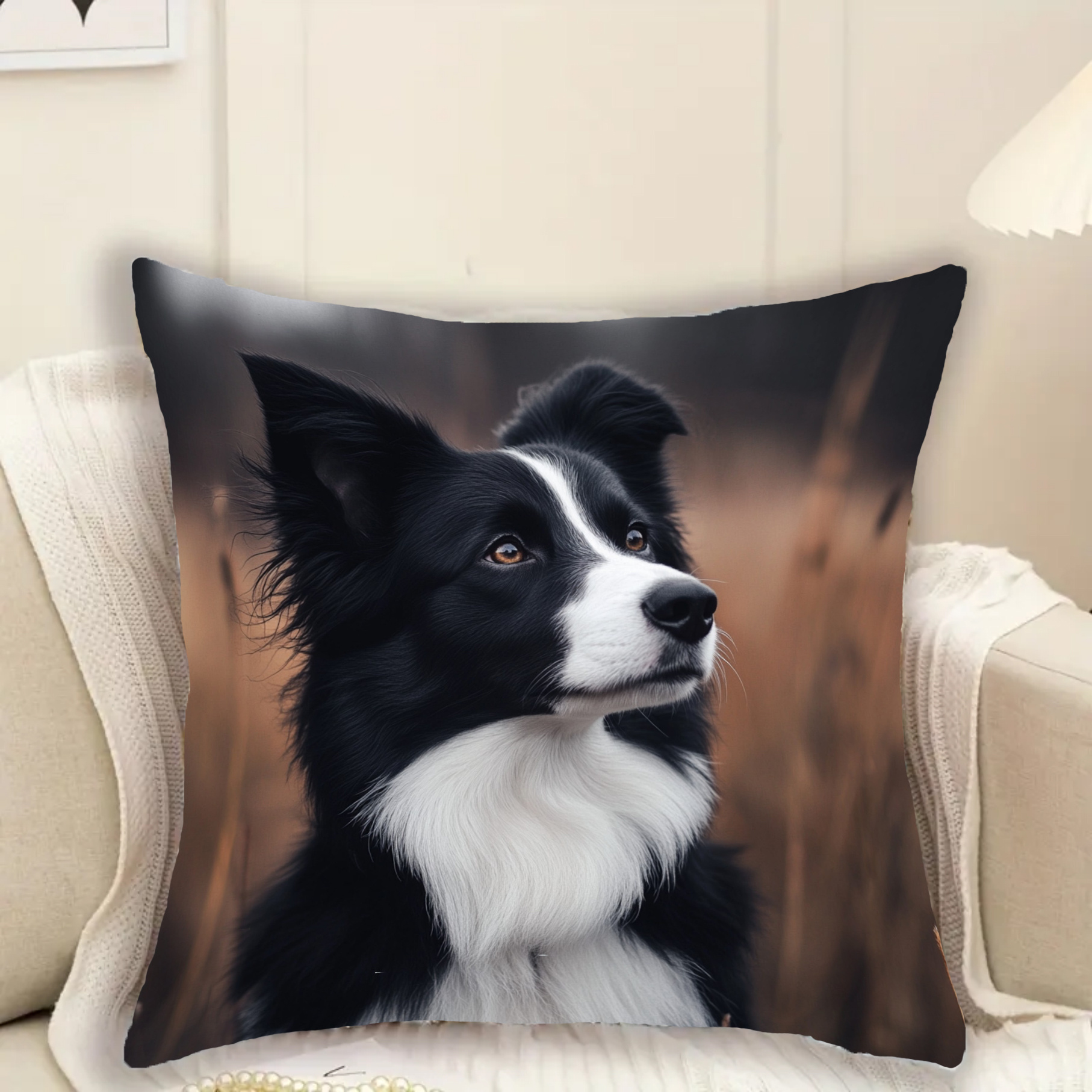 ปลอกหมอนพลัชไซค์ border collie ขนาด 18x18 นิ้ว - Temu Thailand