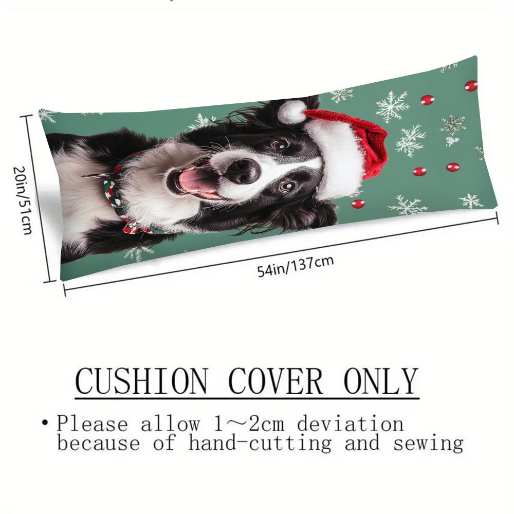 ปลอกหมอนคริสต์มาส border collie สองด้าน ผ้านุ่ม 20x54 - Temu Thailand