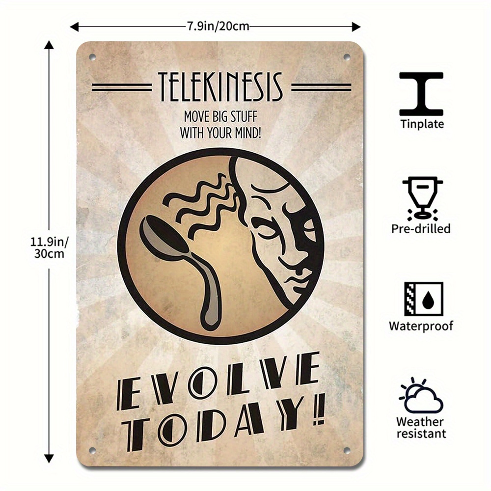 Telekinesis Today Metal Tin Sign Iron Material Retro - Temu