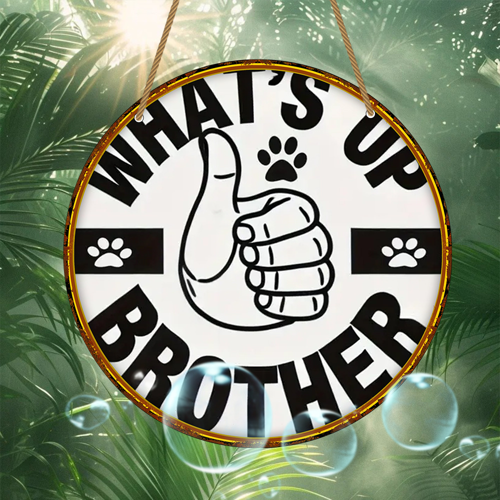 Vintage style Circular Wooden Hanging Sign - Temu