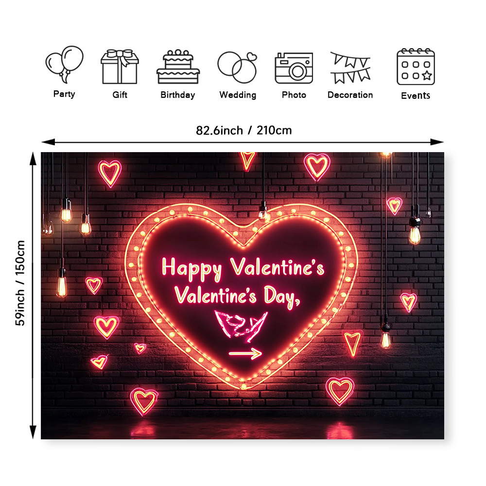 Valentine's Day Love Lights Wall Decor Versatile Polyester - Temu