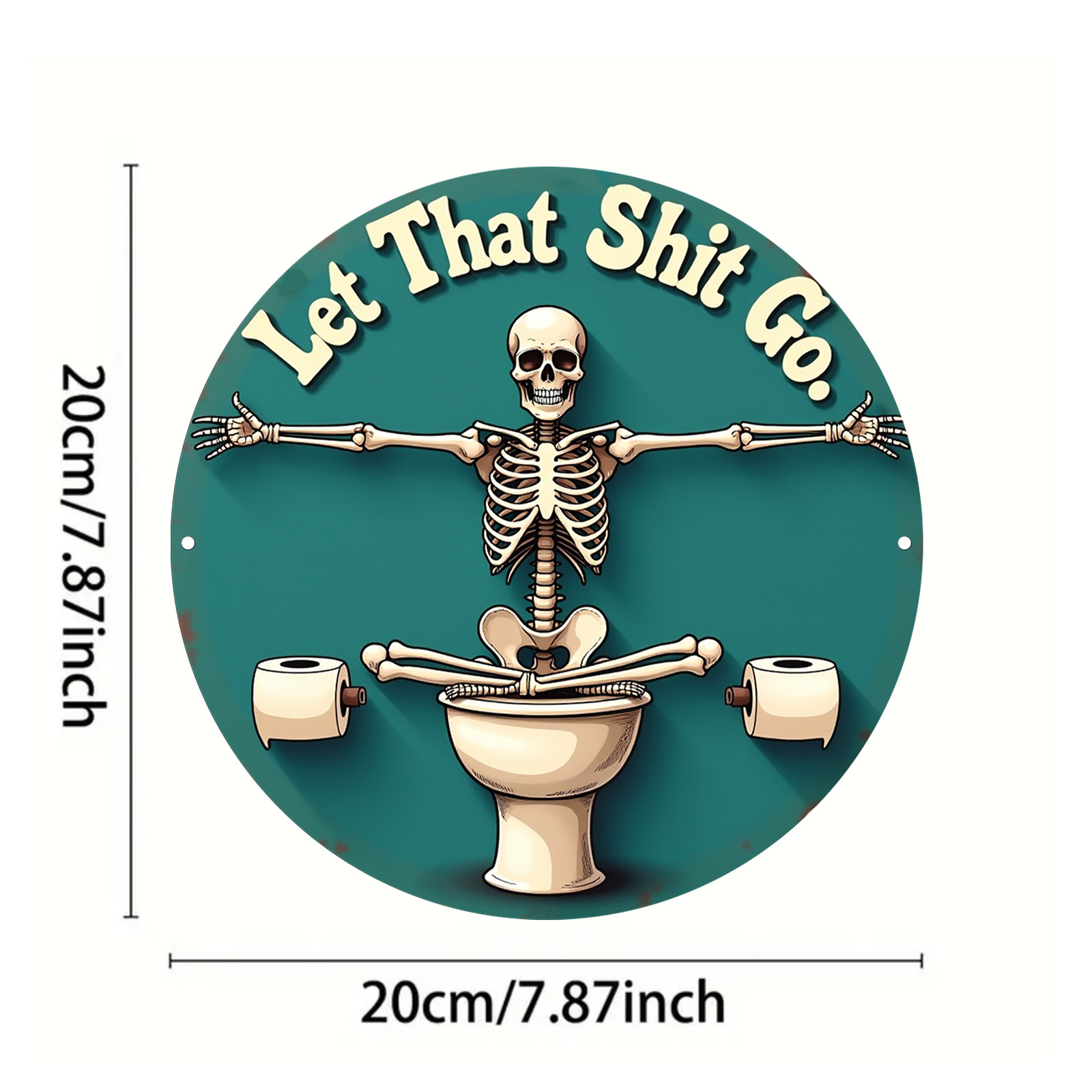 Room Decor "let Go" Skeleton Aluminum Sign - Temu