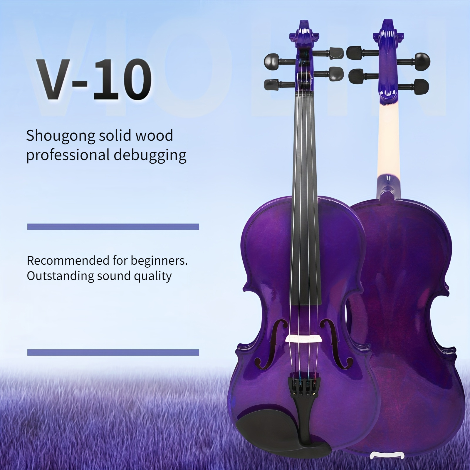 purple solid wood violin dot bow - Temu