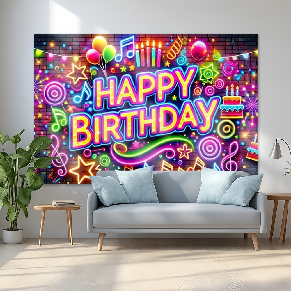 Neon Backdrop Polyester Photo Booth - Temu