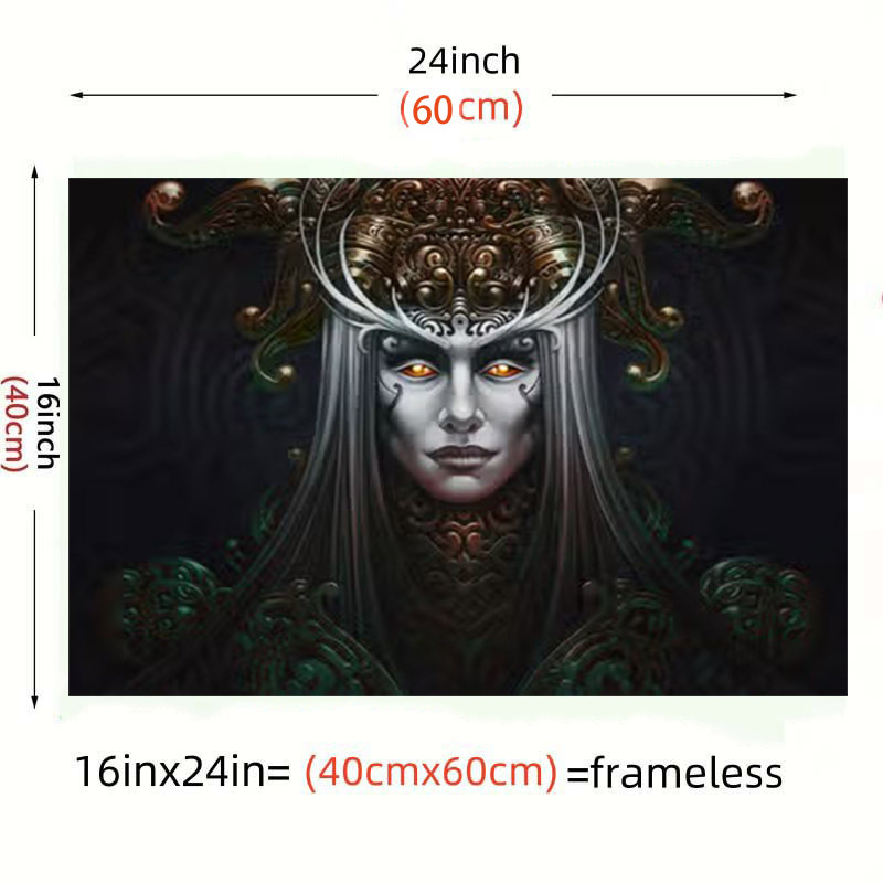 Art Deco Inspired Canvas Poster Frameless Fantasy Creature - Temu