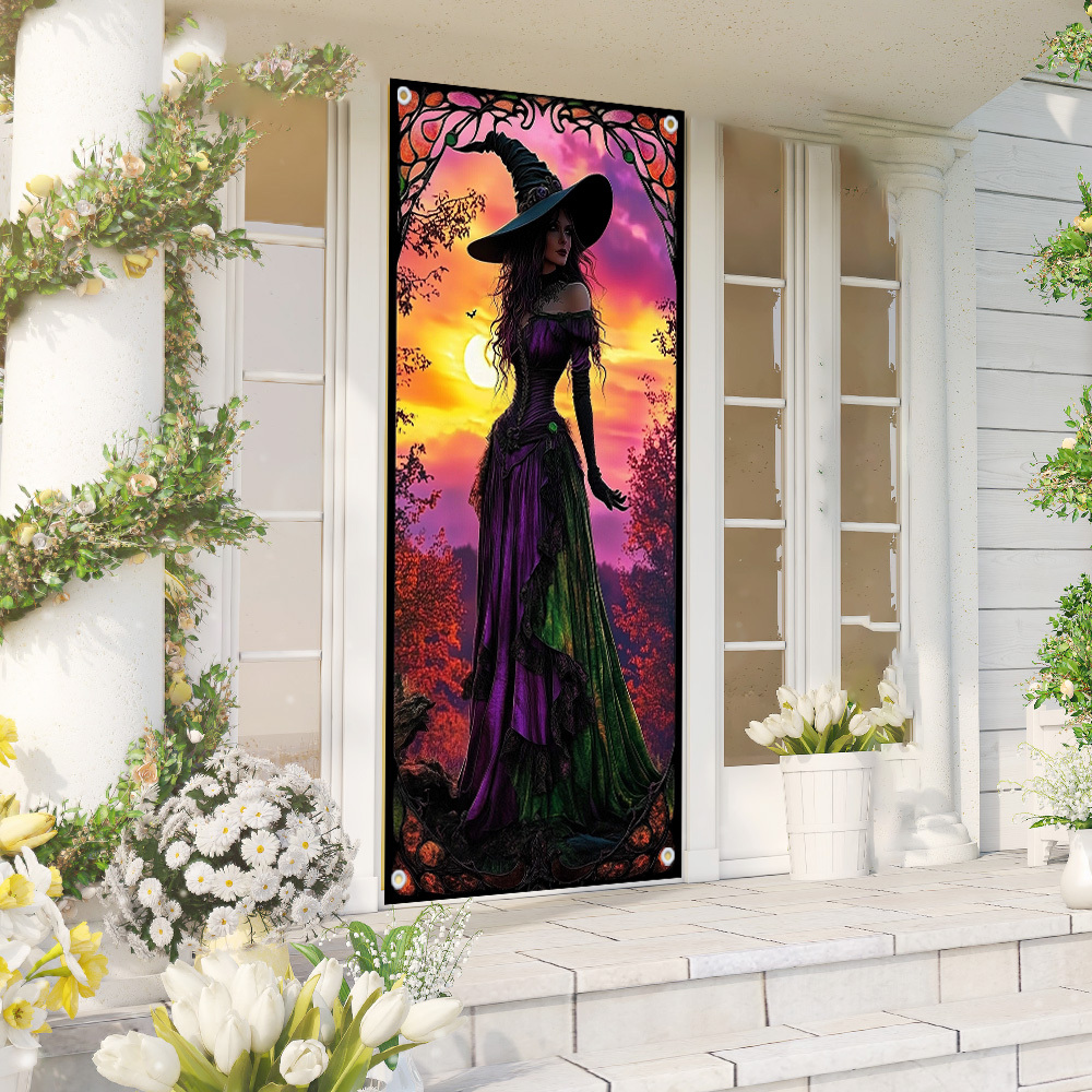 Witch Polyester Door Cover Perfect Halloween - Temu