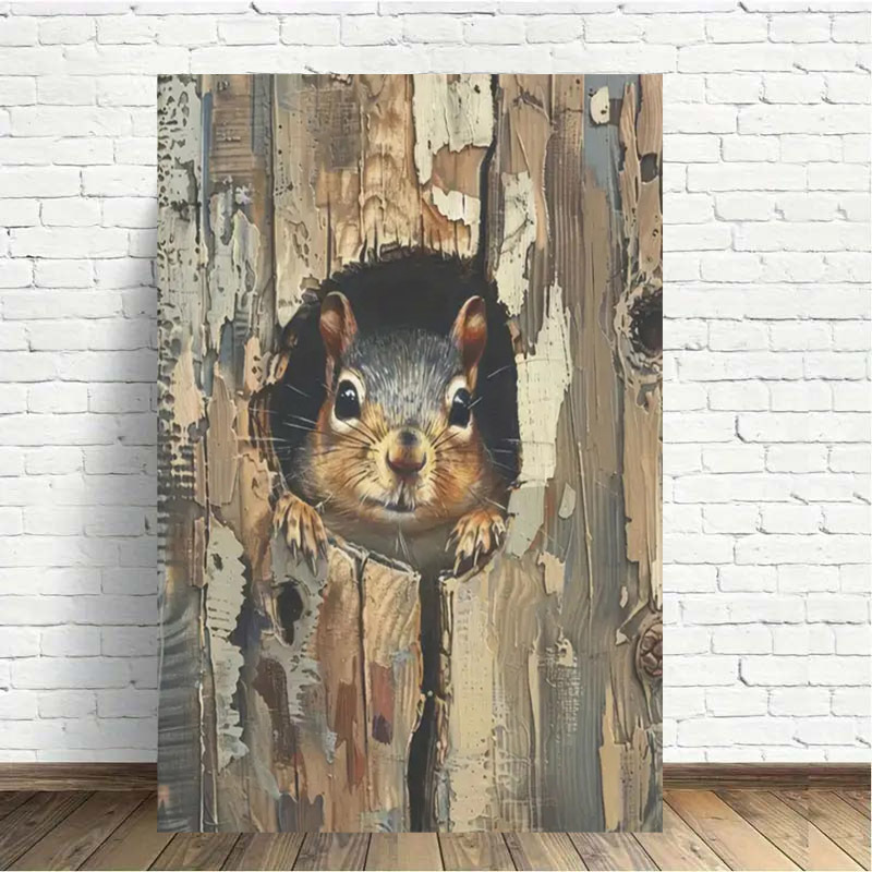 Art Frameless Squirrel Canvas Oblong - Temu