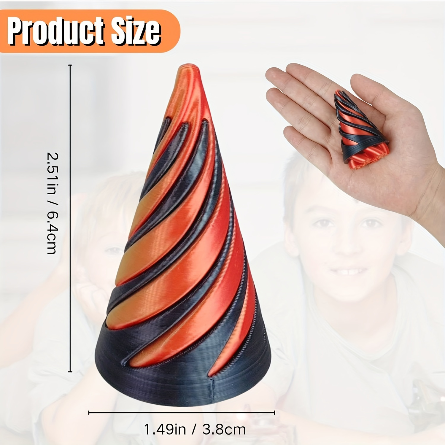 3d Printed Spiral Cone Fidget Toy Unique Pyramid Pass - Temu Australia