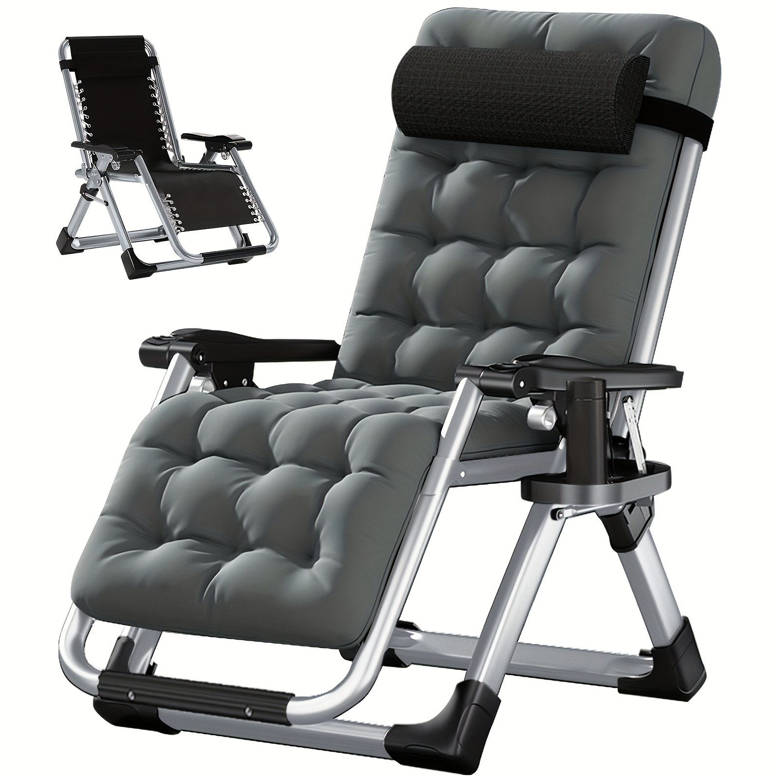 Folding Zero Gravity Chair Portable Recliner Detachable - Temu Australia