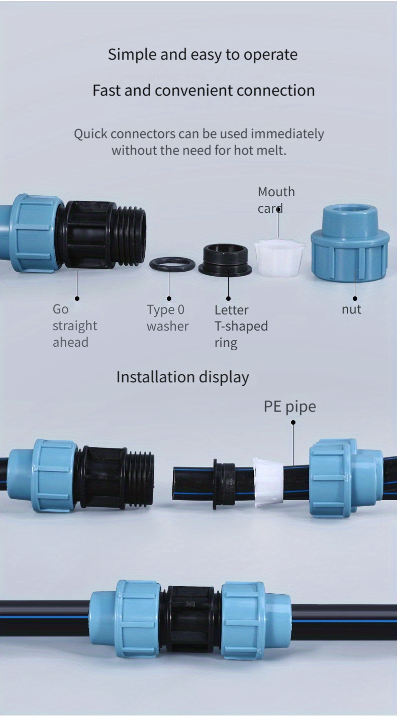Ibc Tote Barrel Adapter Kit Pe Pipe Fittings Elbow Connector - Temu United