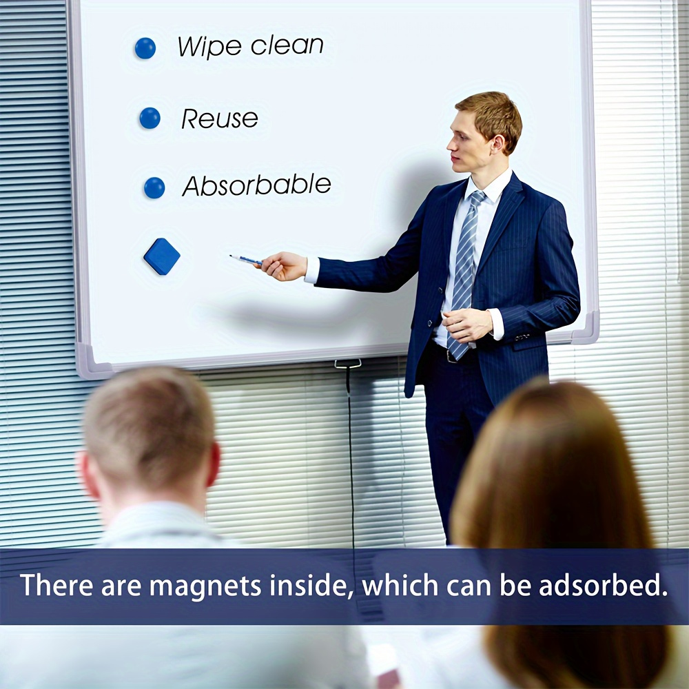 4 Pack Magnetic Dry Erase Erasers Sponge Rubber Whiteboard Cleaners For ...