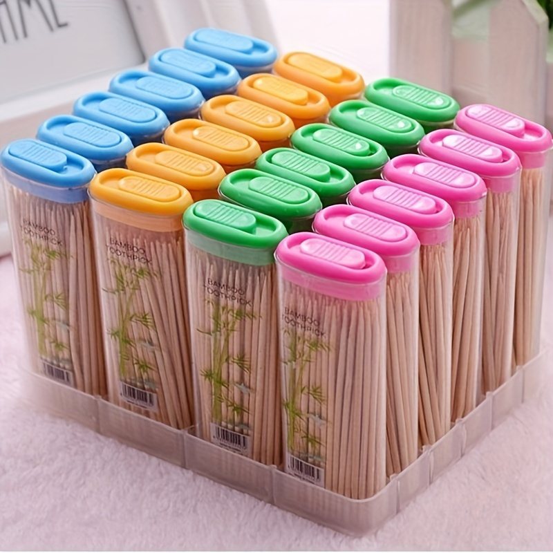 Creative Lighter style Bamboo Toothpick Dispenser Disposable - Temu