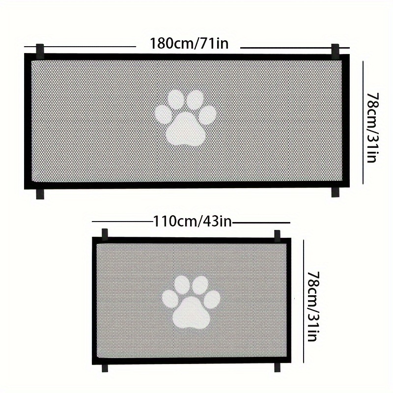 Portable Pet Safety Gate: Quick folding Mesh Fence Small - Temu Canada
