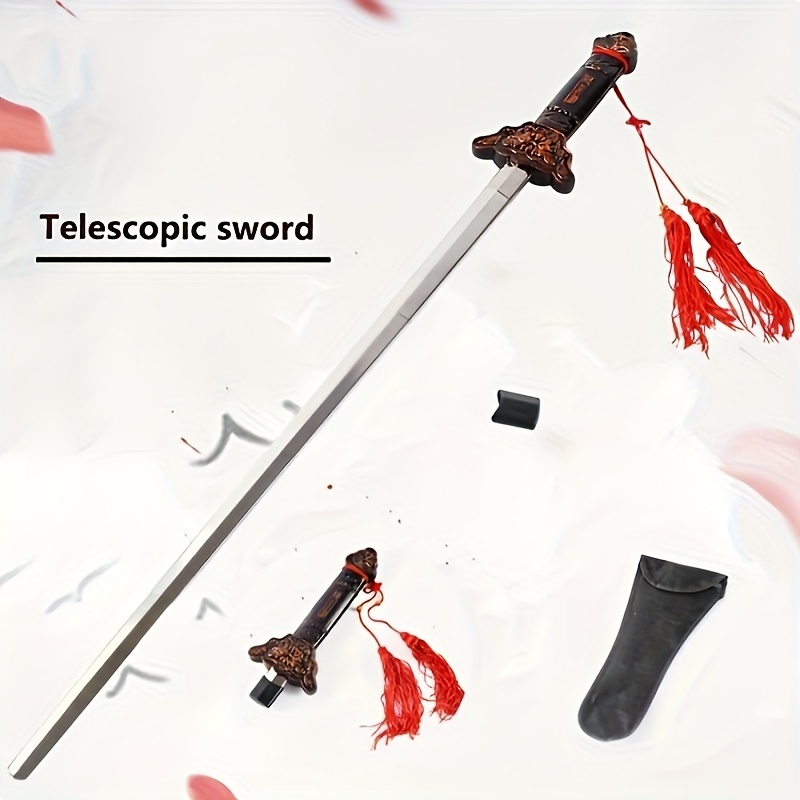 Unpolished Stainless Steel Telescopic Sword For Martial Arts, Tai Chi ...