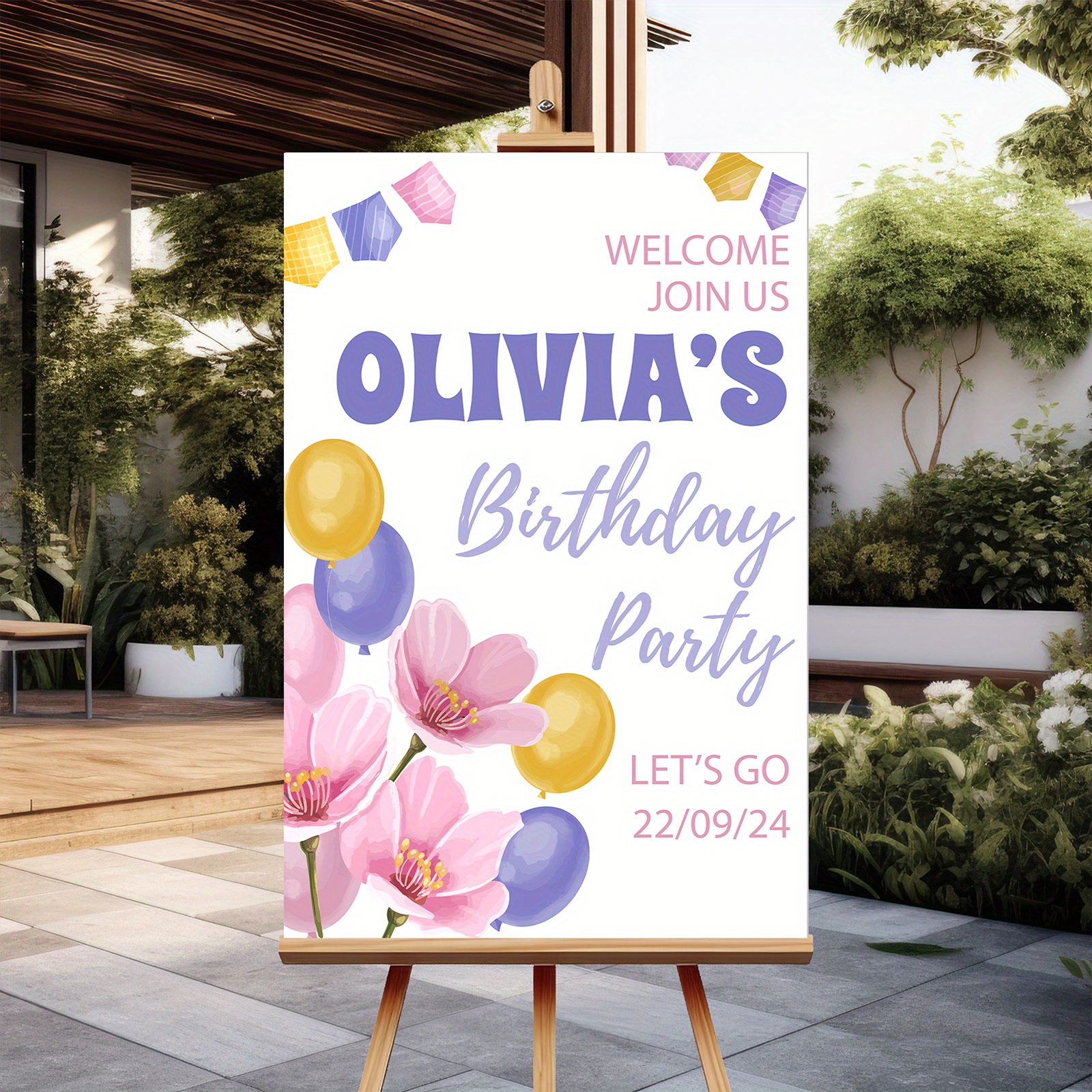 Customizable Acrylic Birthday Party Welcome Sign - Temu Australia