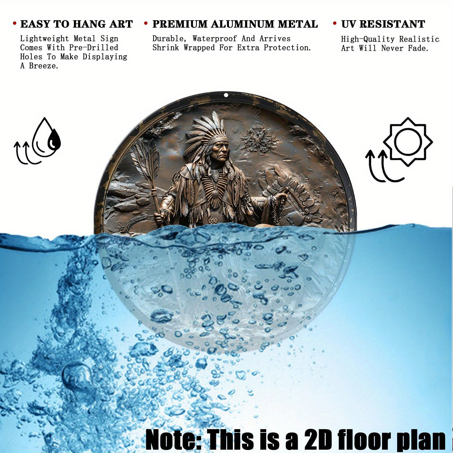 Native American inspired Aluminum Wall Art Waterproof Sun - Temu United