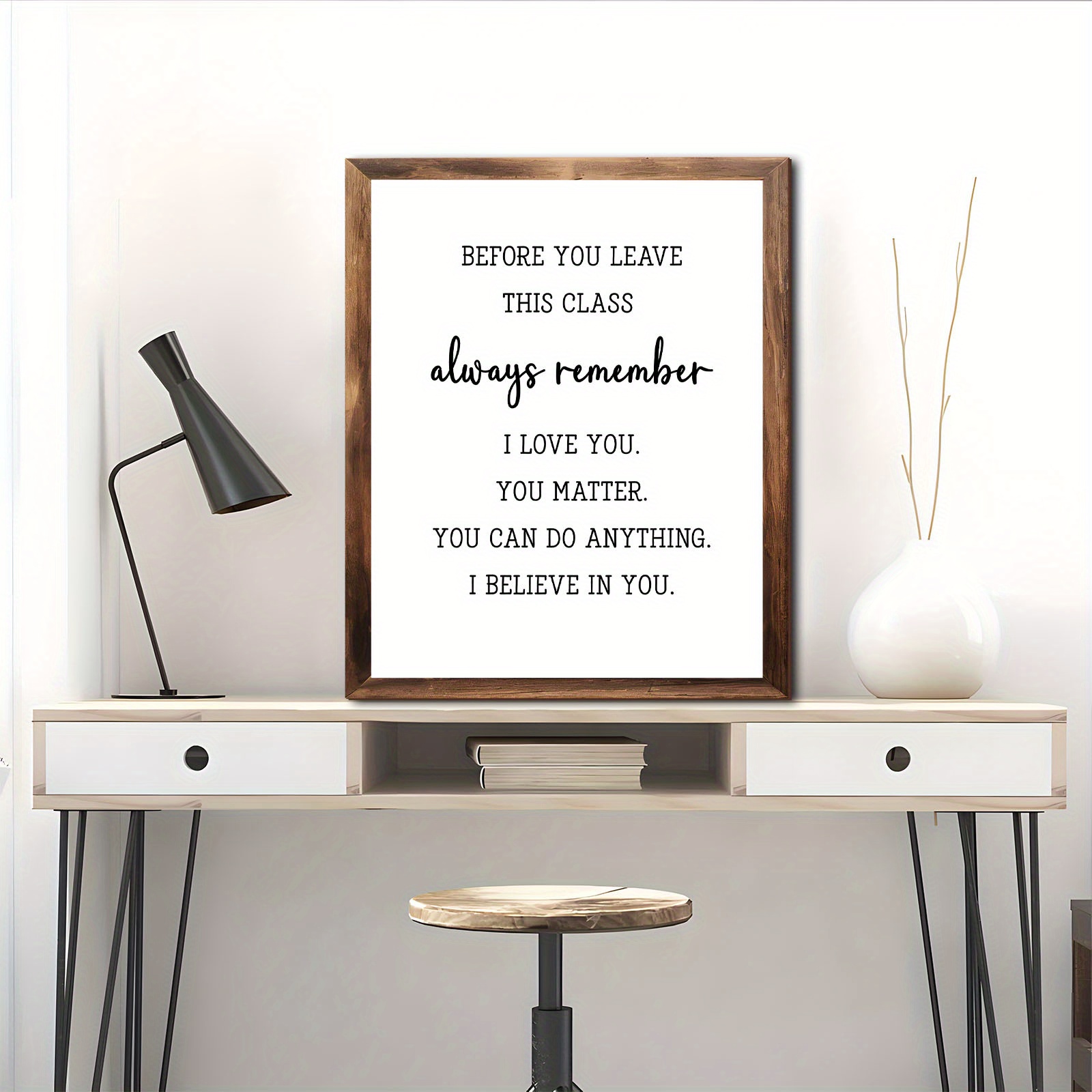 Inspirational Proverbs Wooden Sign ' Leave Class Always - Temu Canada