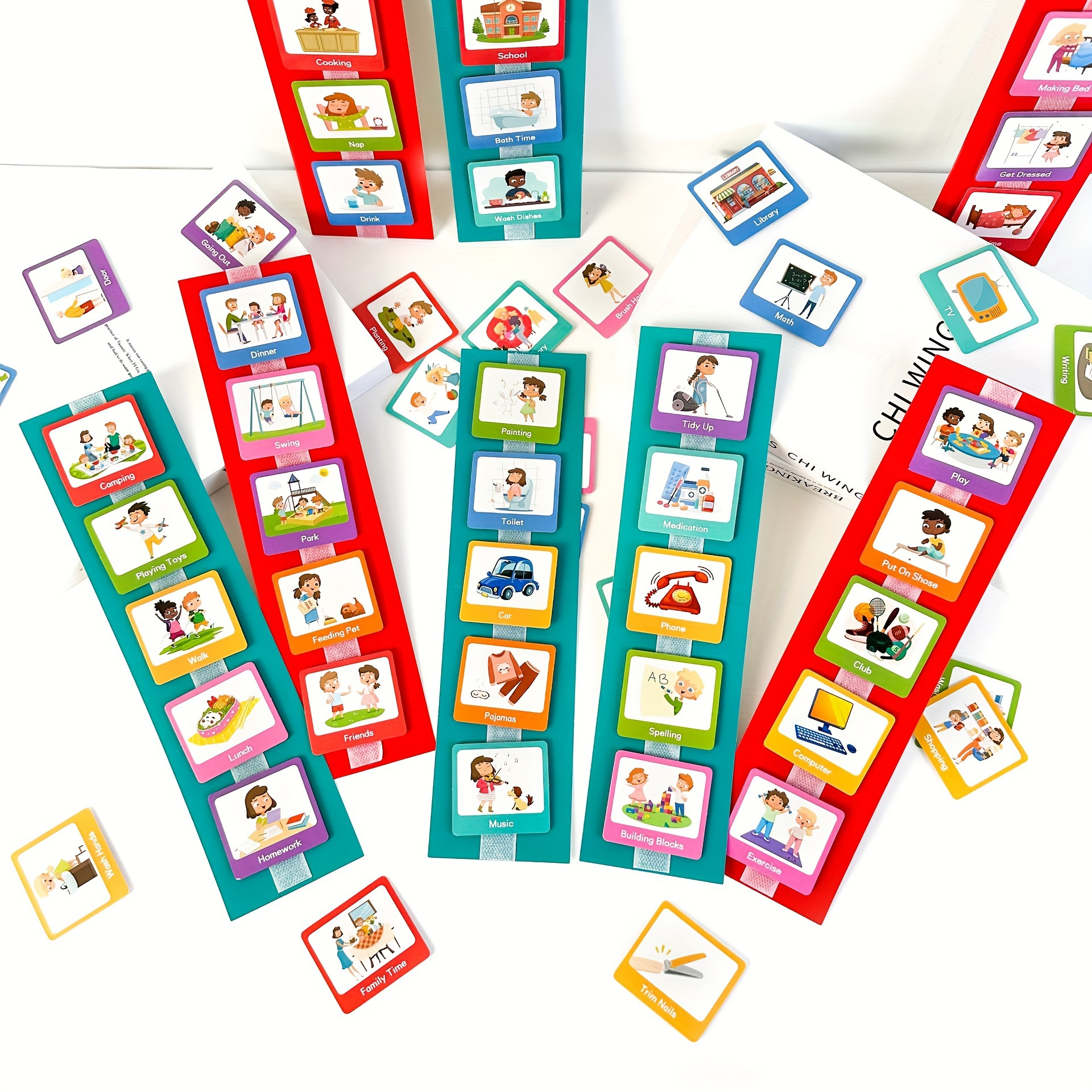 Visual Schedule Flash Cards Set Kids Daily Routine Planning - Temu ...