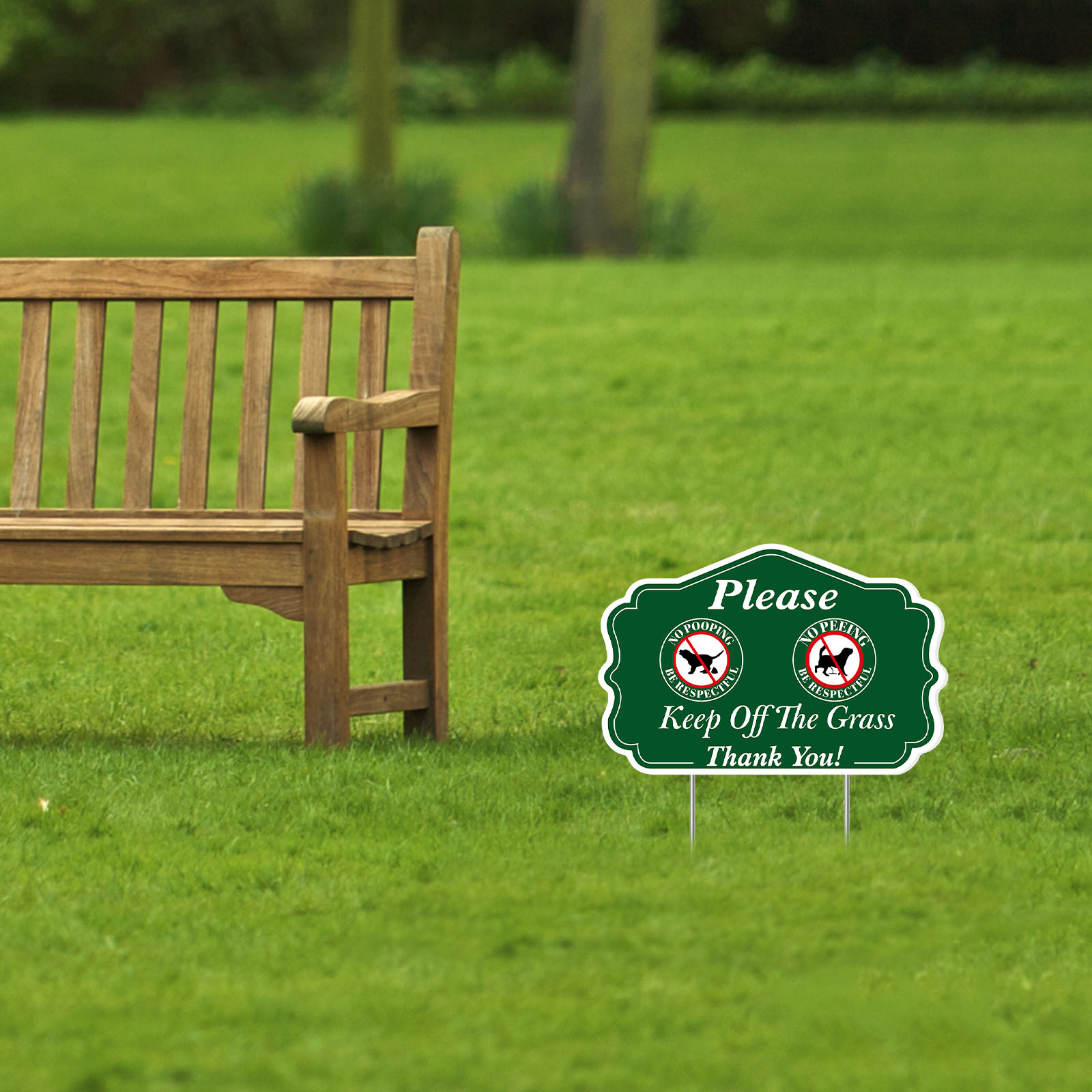 Pvc Pooping Signs Yard Stakes Garden Lawn Pet Waste - Temu