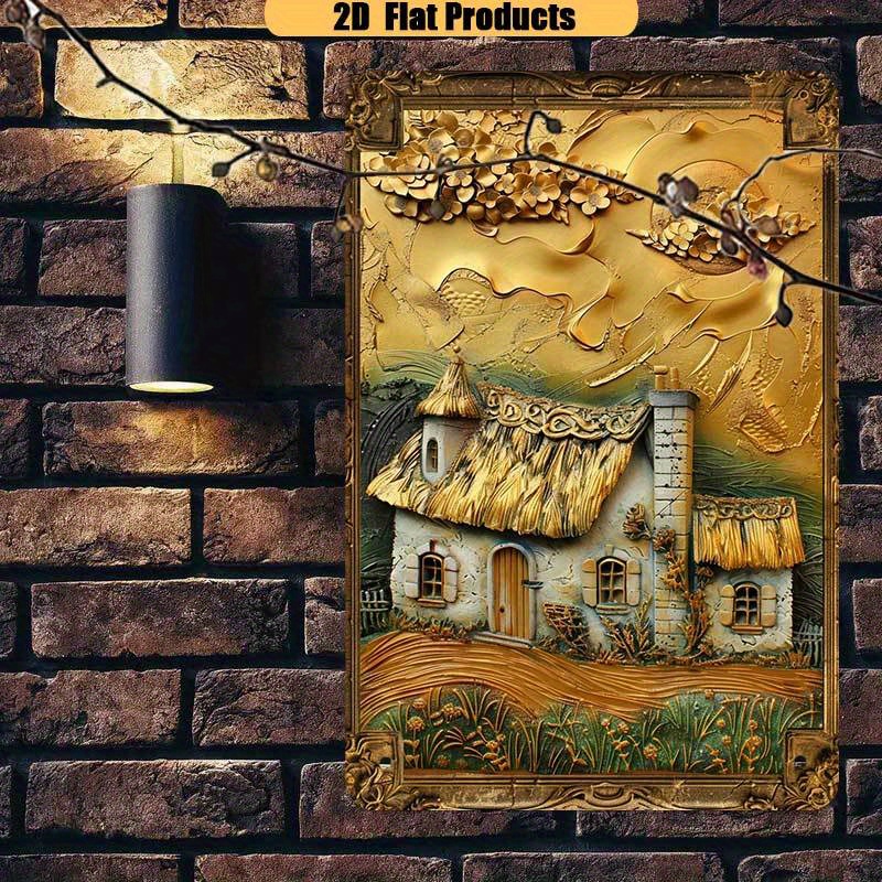 Cottage Aluminum Wall Art Decor Waterproof Uv - Temu