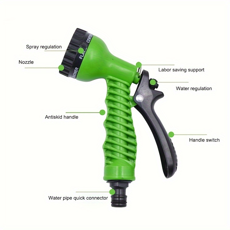 Versatile High Pressure Garden Hose Nozzle 7 Spray Patterns - Temu ...