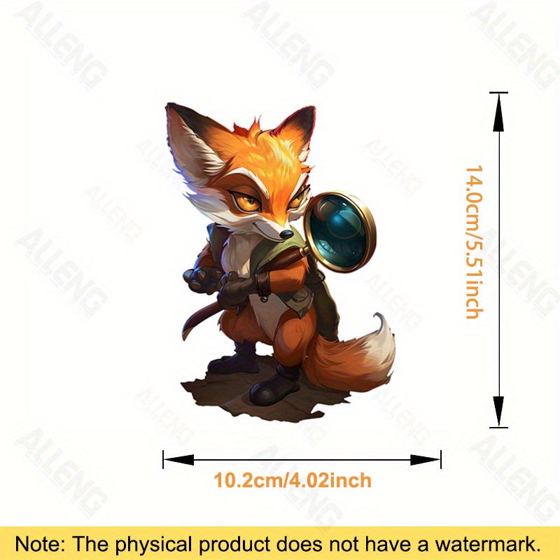 fox themed vinyl decal toilet lid self creative - Temu