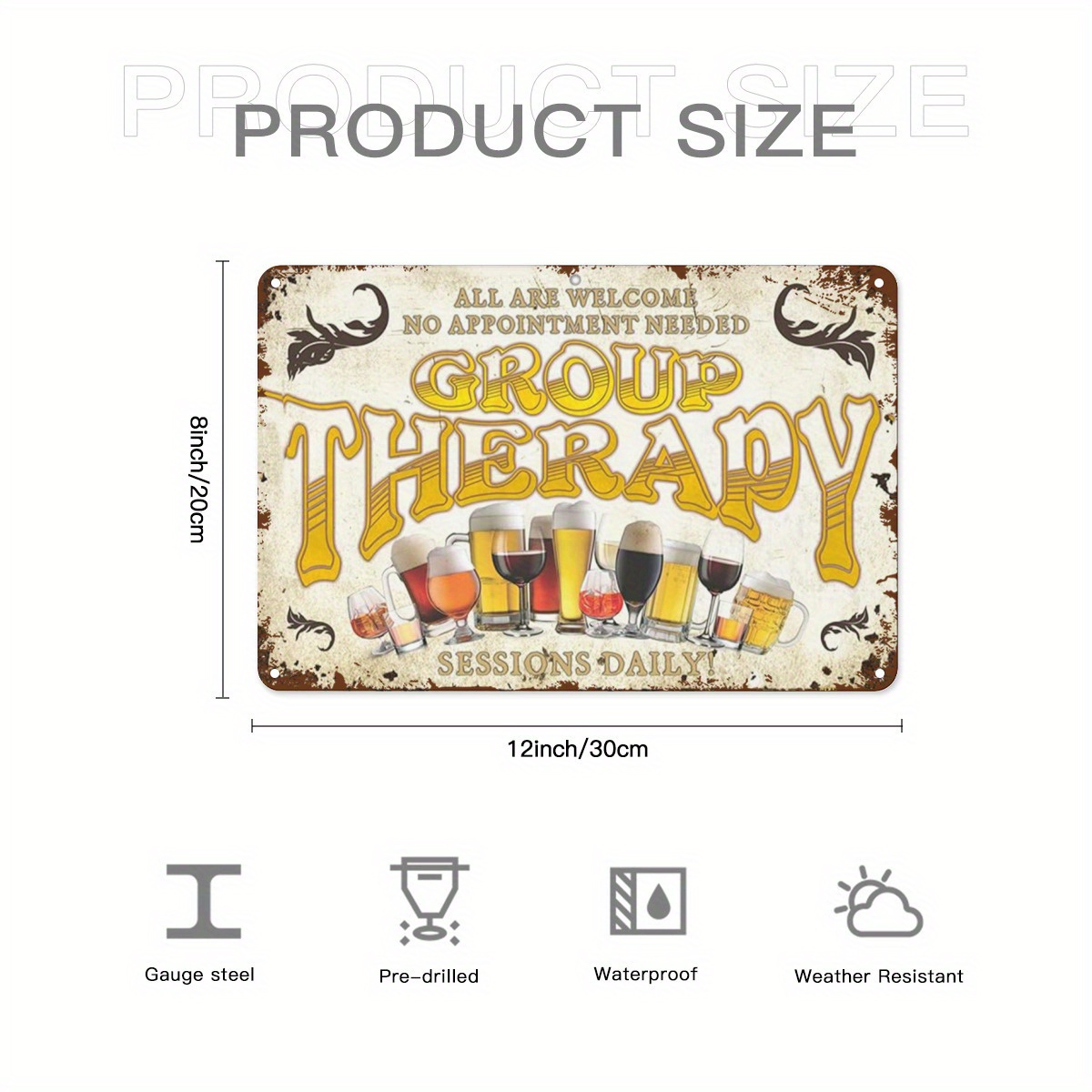 Vintage Humorous Group Metal Tin Sign Iron Wall - Temu