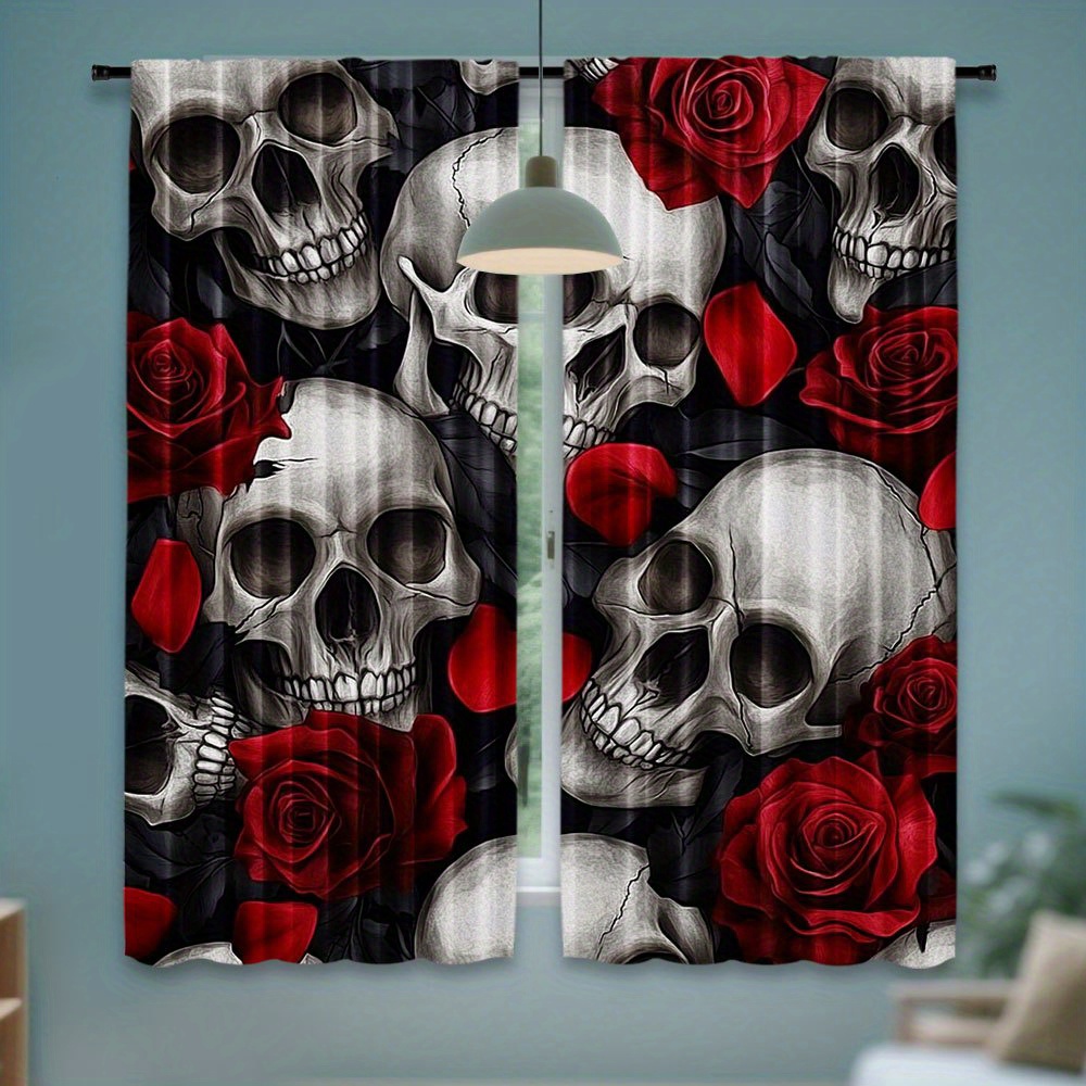 skull curtains sold on Temu United States