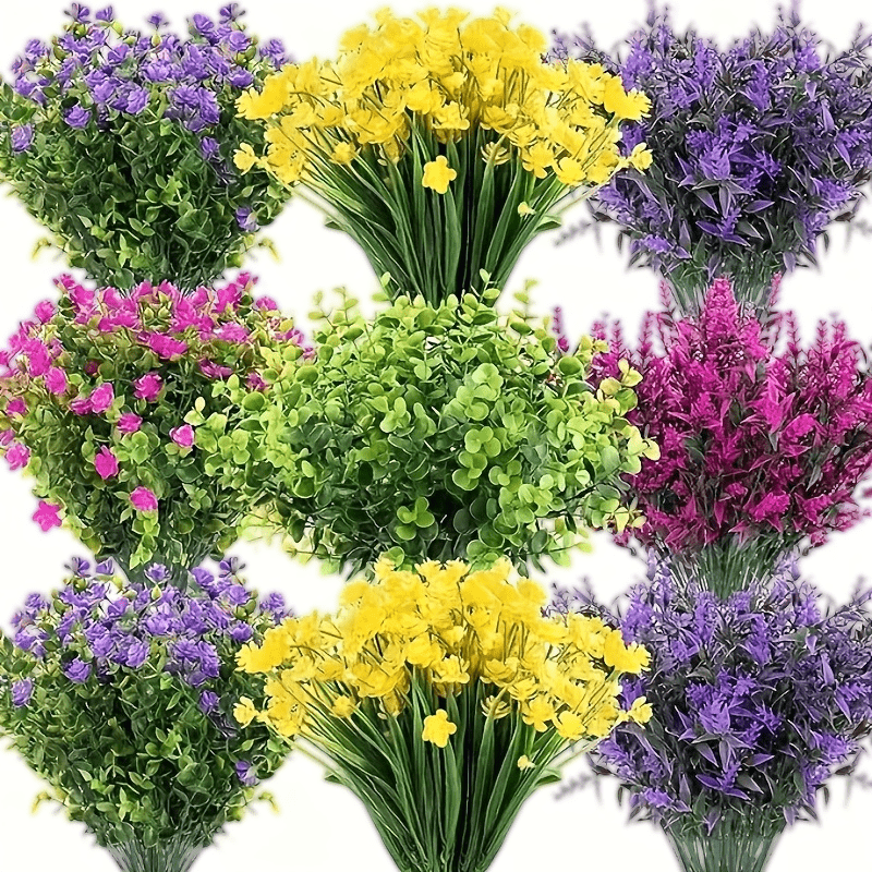 artificial outdoor flowers sold on Temu United States
