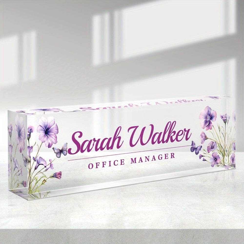 acrylic name sign sold on Temu United States