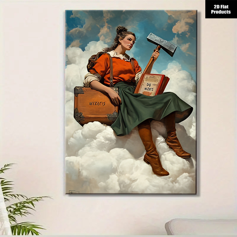 strong woman wall art sold on Temu United States