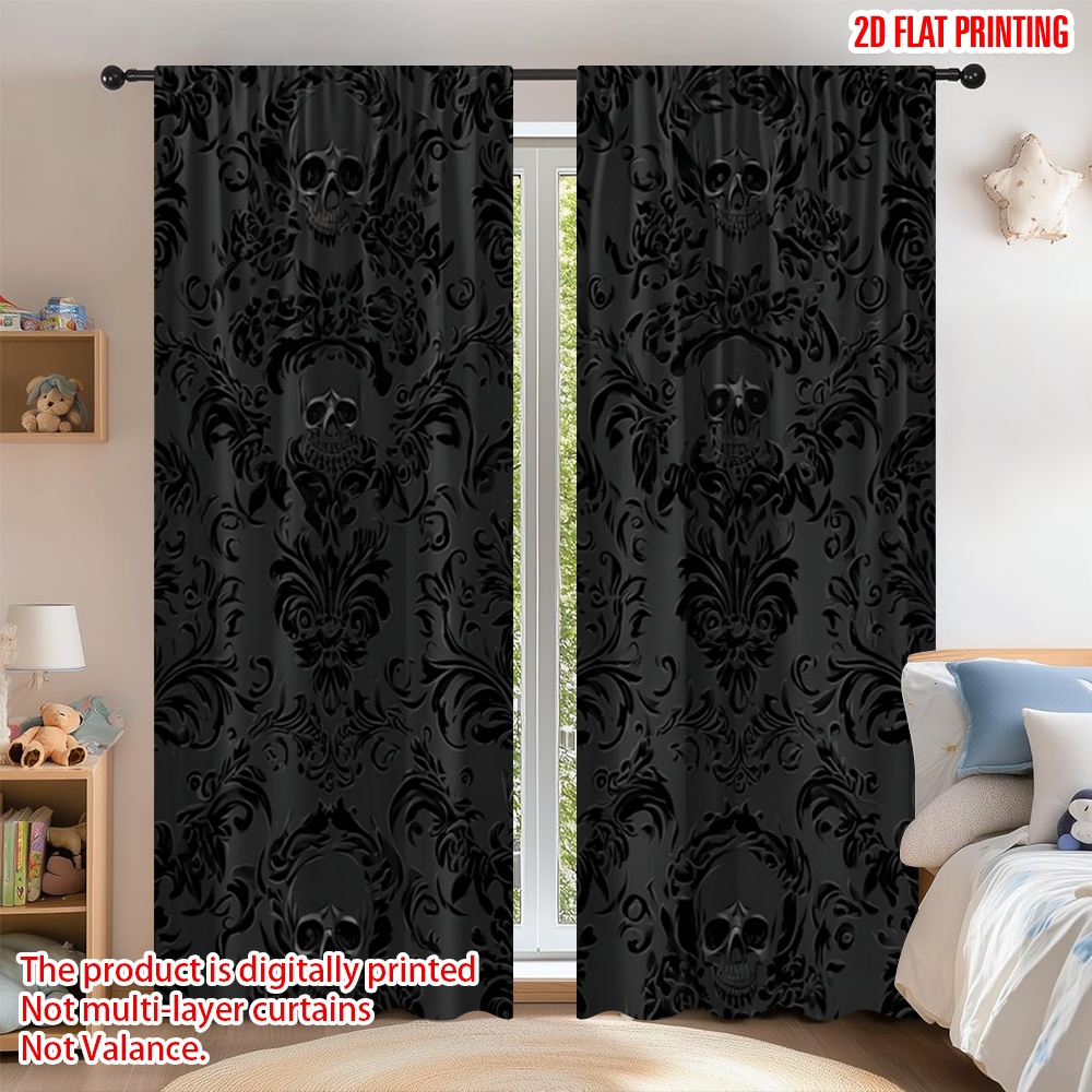 skull curtains sold on Temu United States