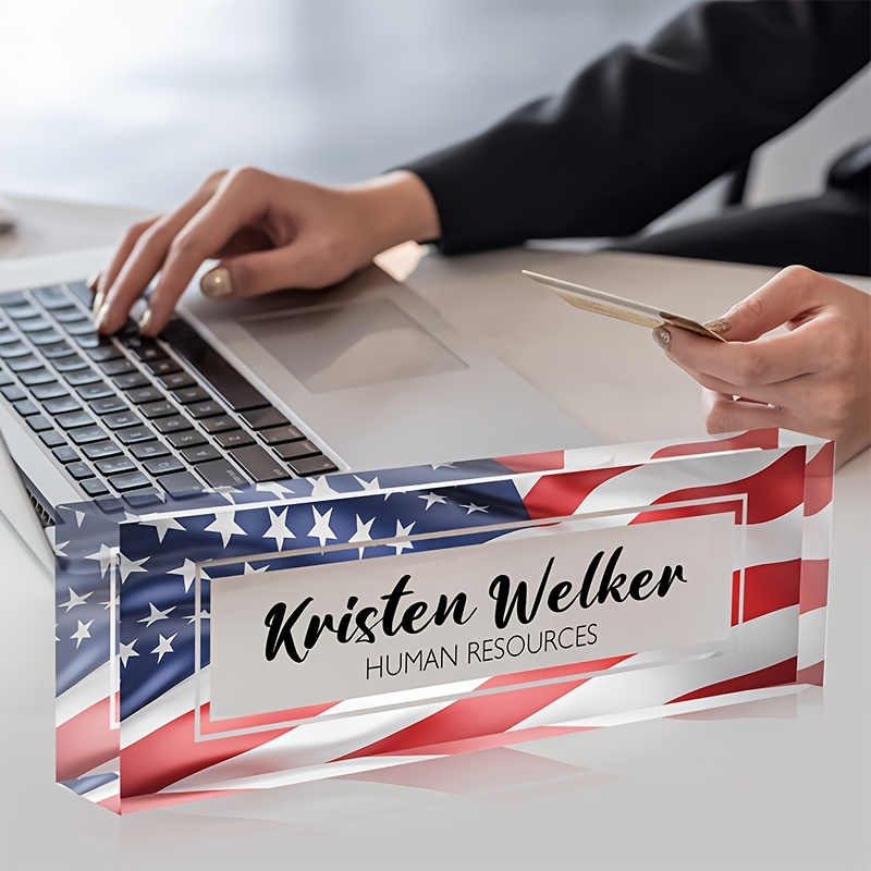 acrylic name sign sold on Temu United States